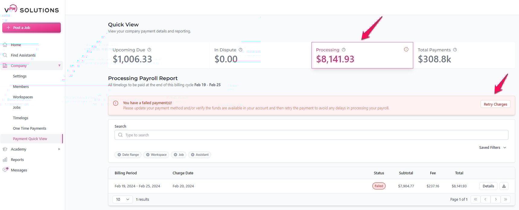 How to Retry your payments.