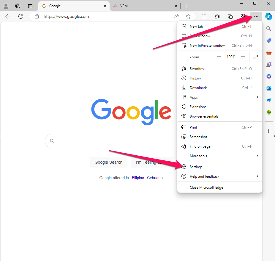 Microsoft Edge Camera and Microphone Settings